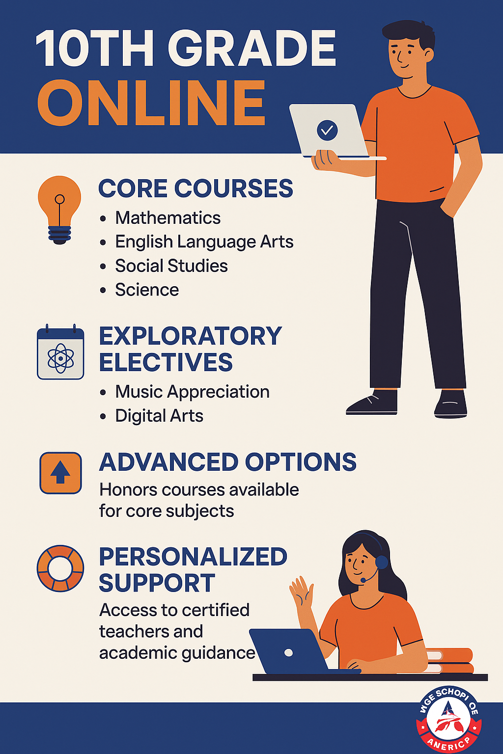 10th Grade Online Classes | Sophomore Year Courses